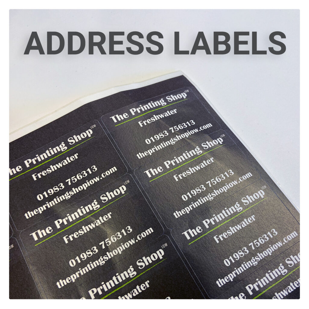 Address Labels – The Printing Shop IOW